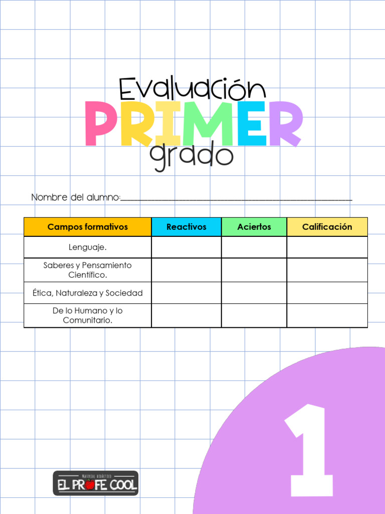 Evaluación Primer Trimestre 1er Grado | PDF | Artes del Lenguaje y ...