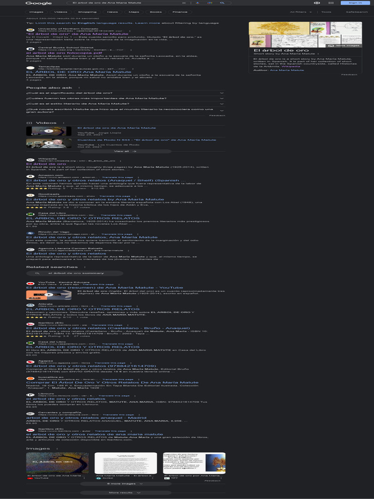 El Arbol de Oro de Ana Maria Matute - Google Search | PDF