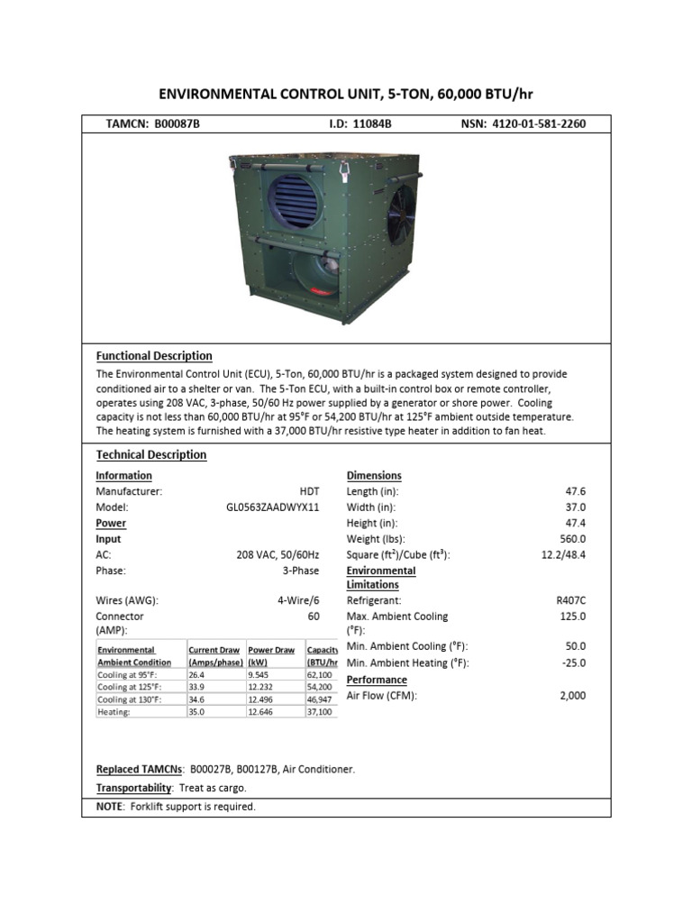 Environmental Control Unit | PDF