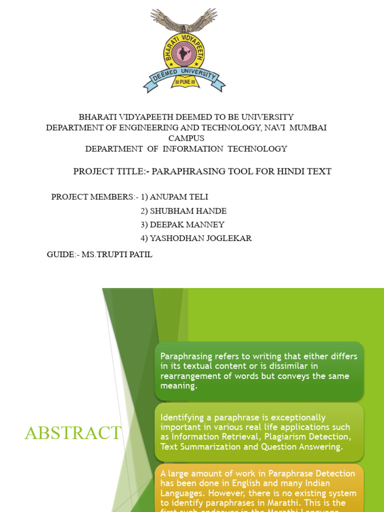 Paraphrasing Hindi Text | Download Free PDF | Cybernetics | Computing