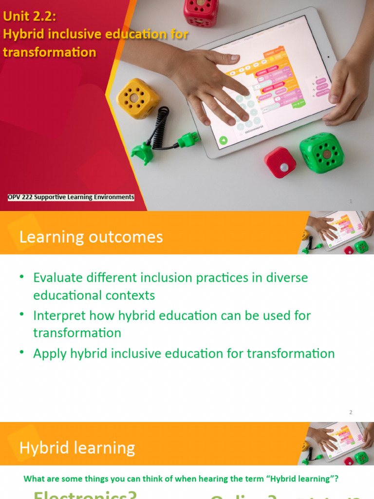Unit 2.2 - Hybrid Inclusive Education For Transformation - Updated | PDF | Inclusion (Education ...
