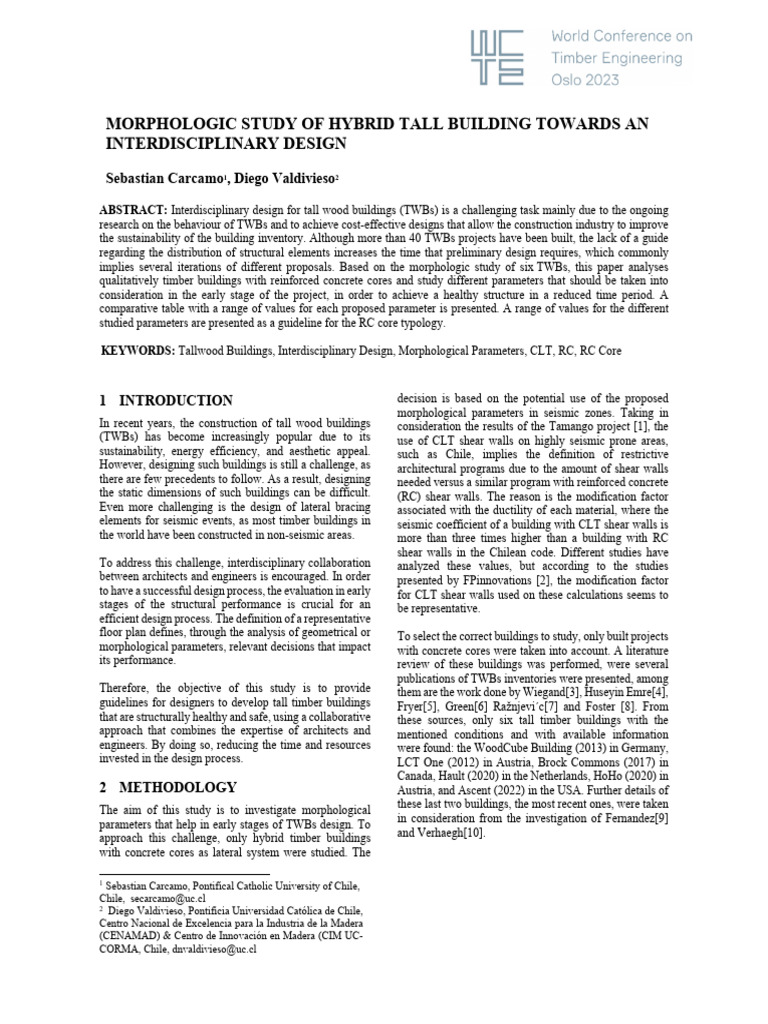 Morphologic Study of Hybrid Tall Building Towards An Interdisciplinary ...