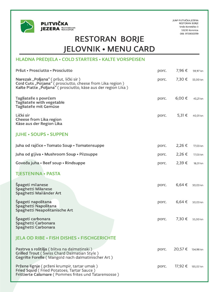 RBorje Cjenik Hrane | PDF