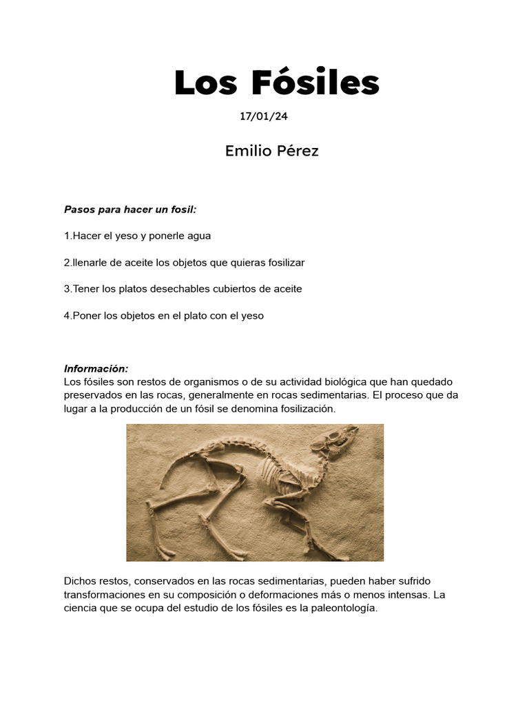Los Fósiles | PDF