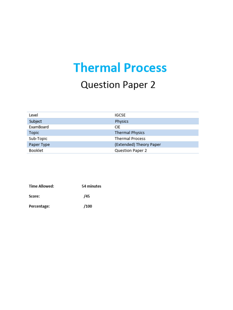 23.2-Thermal Processess-Cie Igcse Physics Ext-Theory-qp Unlocked | PDF ...