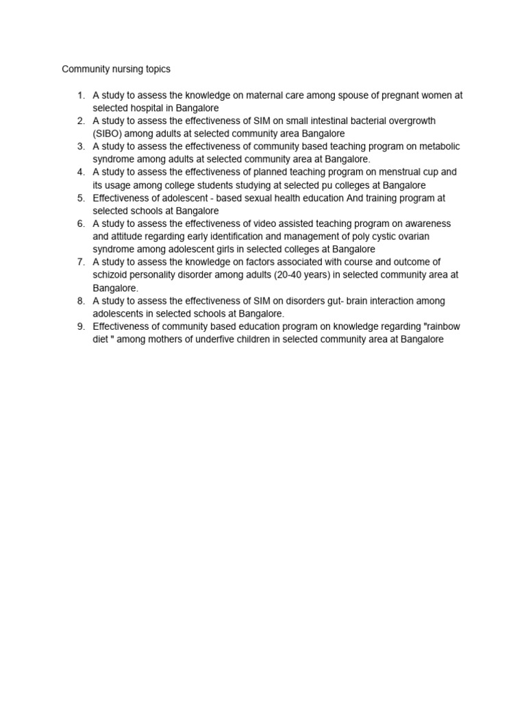 Community Problem Statement | PDF