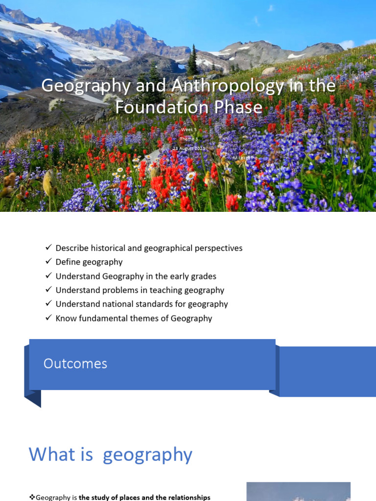 SS Week 5 Theme 3 Geography and Anthropology in The FP | Download Free PDF | Geography | Natural ...