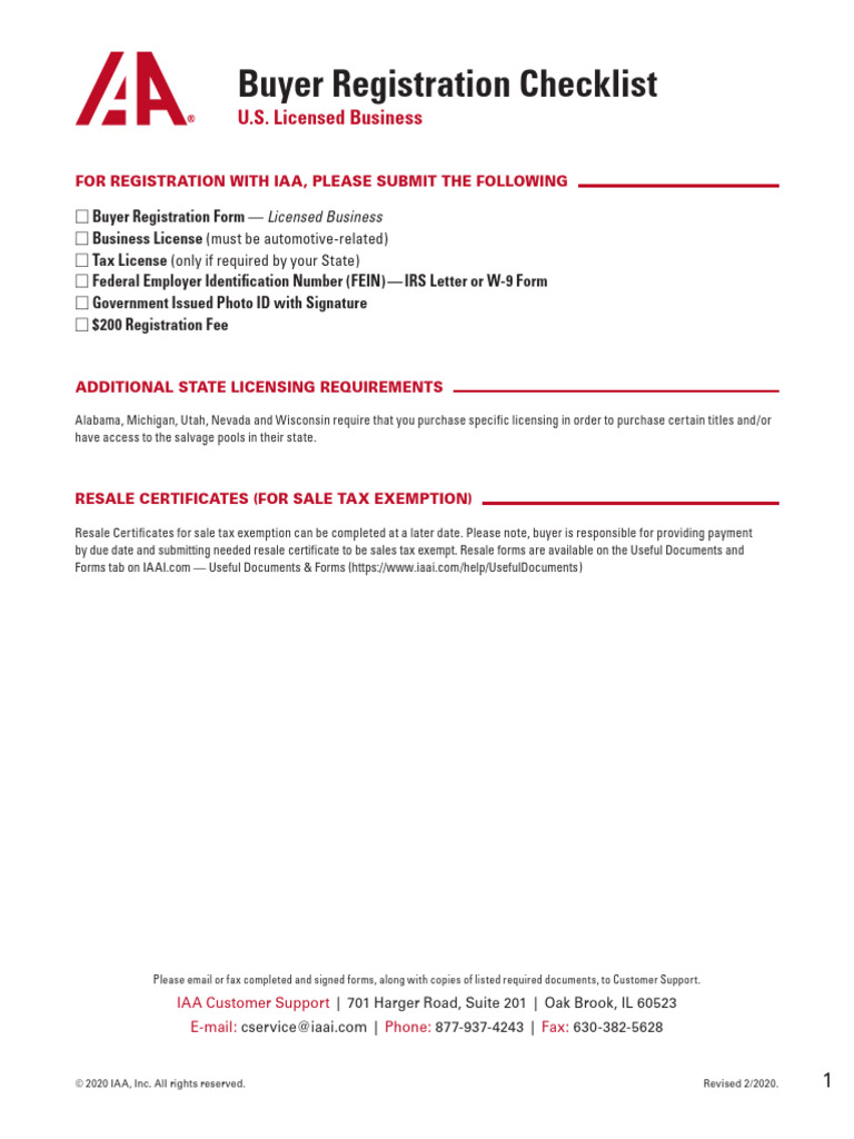 Buyer Registration for IAA Auctions | PDF | Limited Liability Company ...