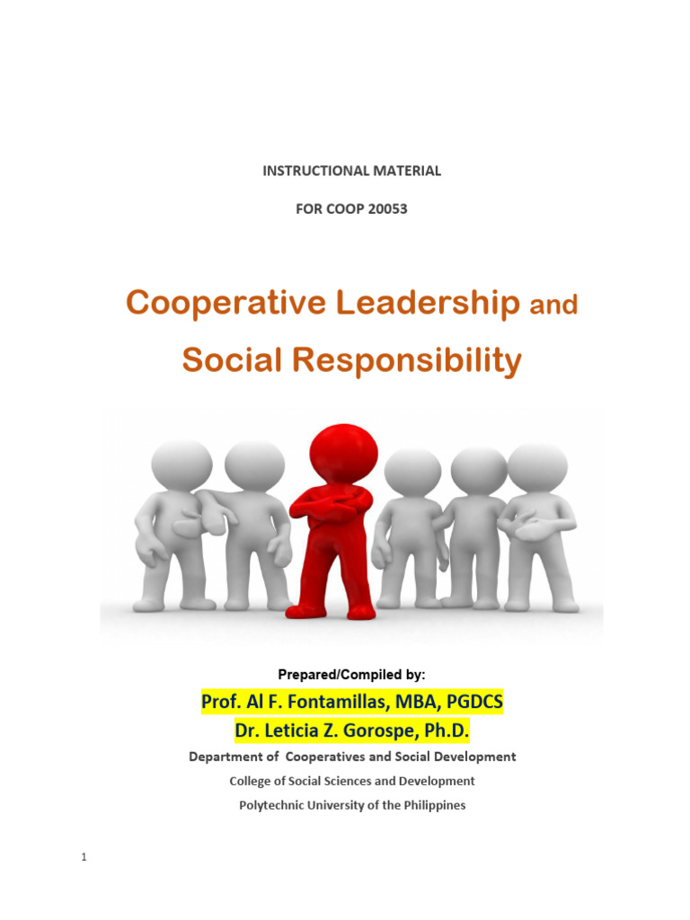 Cooperative Leadership & Social Responsibility | PDF | Leadership ...