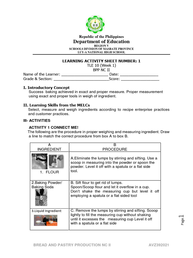 LAS 1 GRADE 10 BPP | PDF