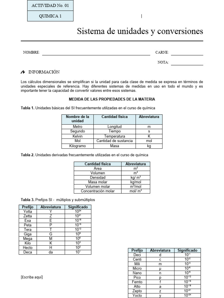 ACTIVIDADES 1, 2 Y 3 | PDF | Densidad | Libra (masa)