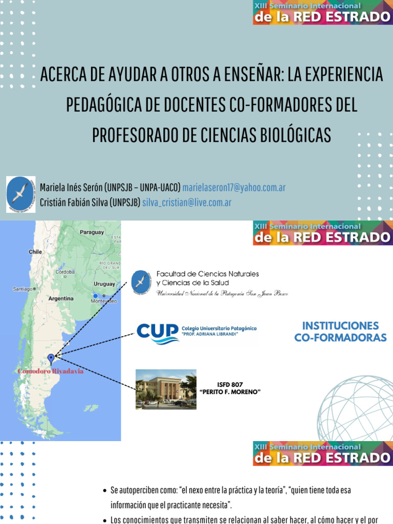 Presentación RED ESTRADO-Serón-Silva | PDF | Maestros | Enseñando