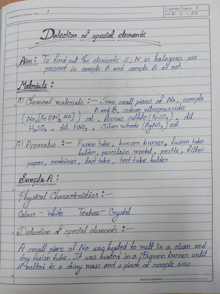 N, S, Halogens Test | PDF | Chemistry