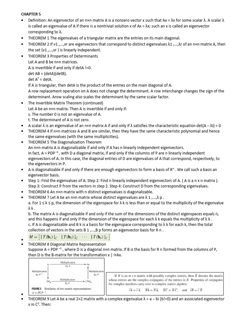MTH100 Quiz-2 Cheat-Sheet | Download Free PDF | Eigenvalues And Eigenvectors | Matrix (Mathematics)