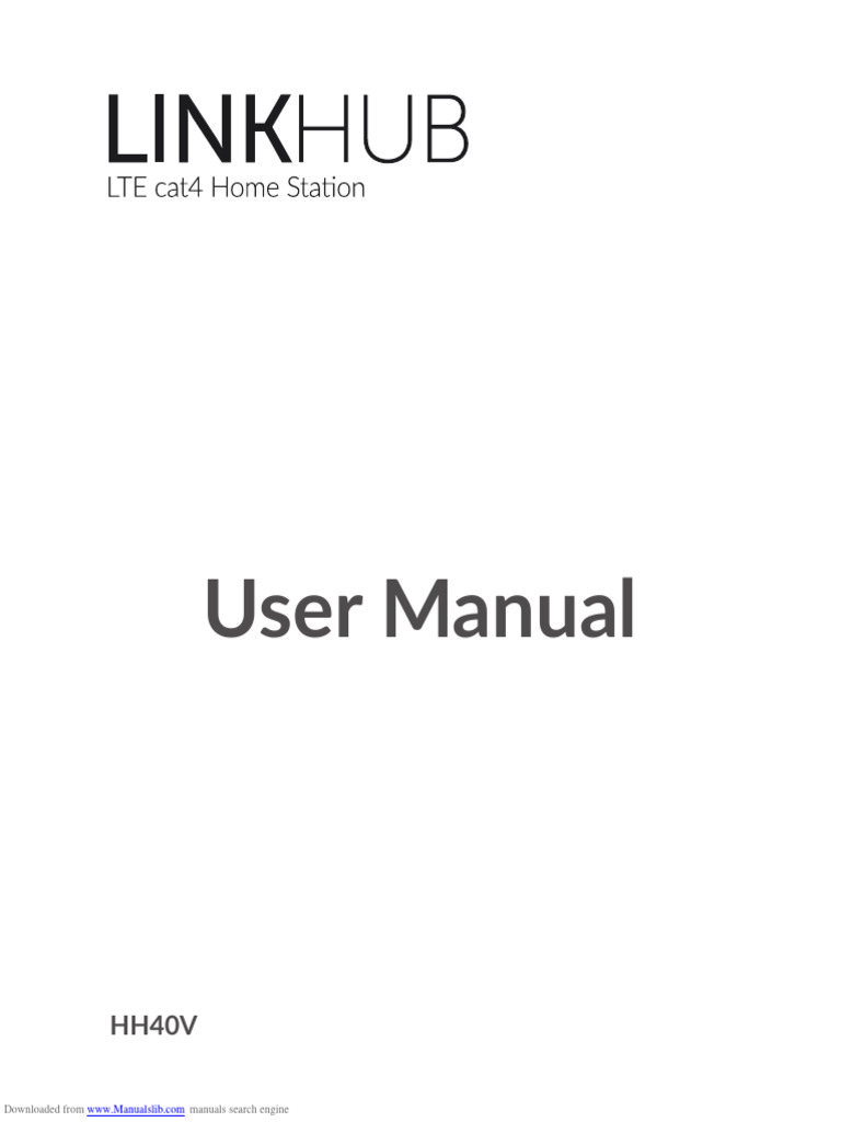 Linkhub hh40v | PDF | Wi Fi | Computer Network