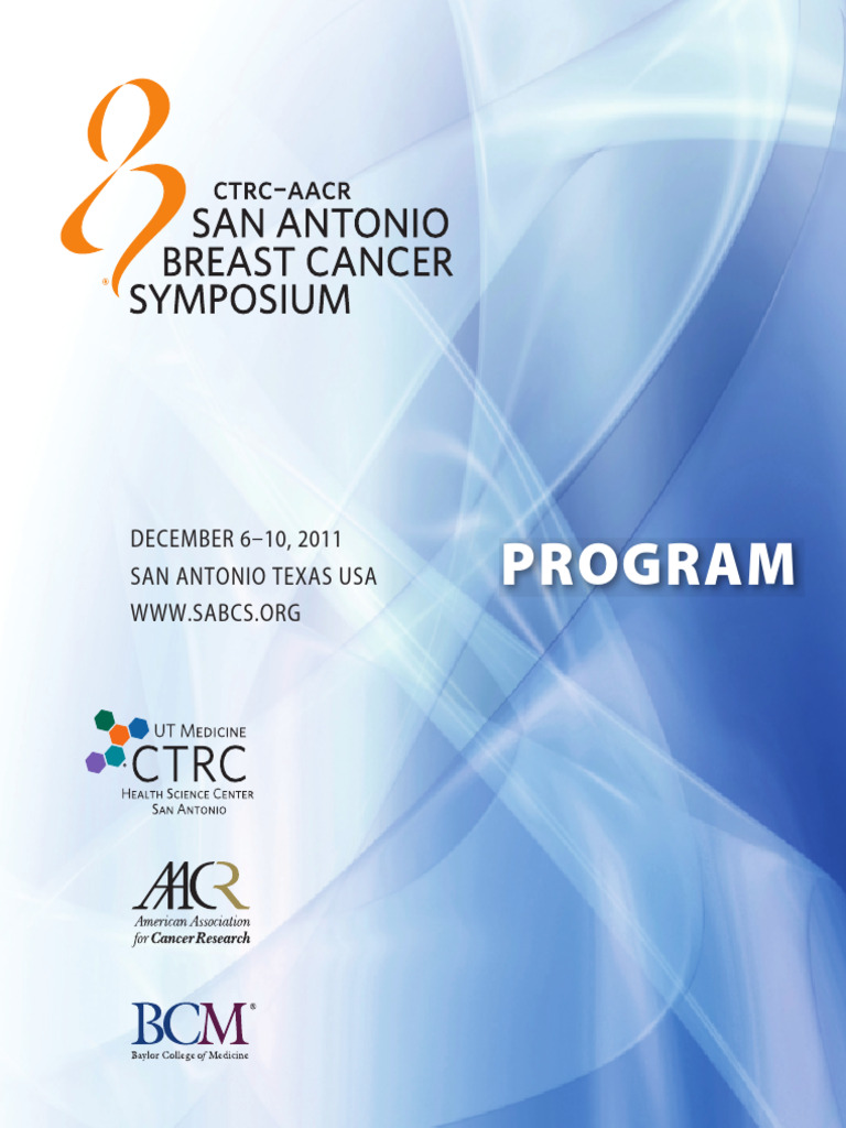 S Abcs 2011 Final Program Book | PDF | Breast Cancer | Cancer
