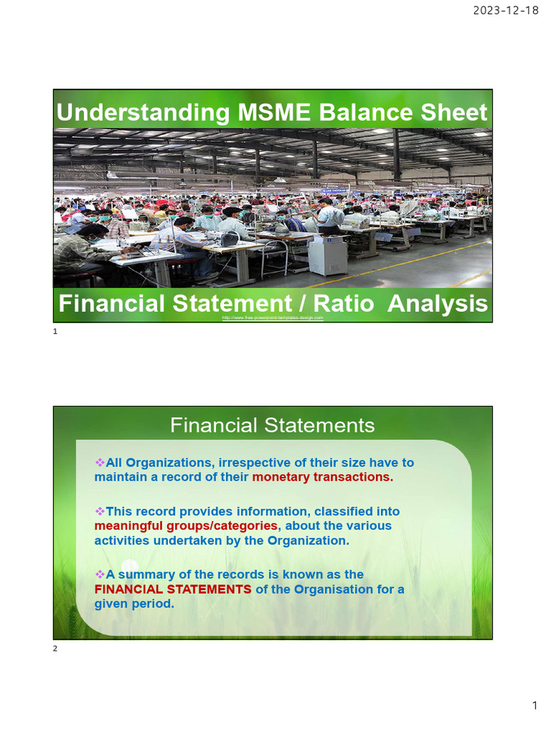 MSME Balance Sheet Analysis | PDF | Debits And Credits | Income Statement