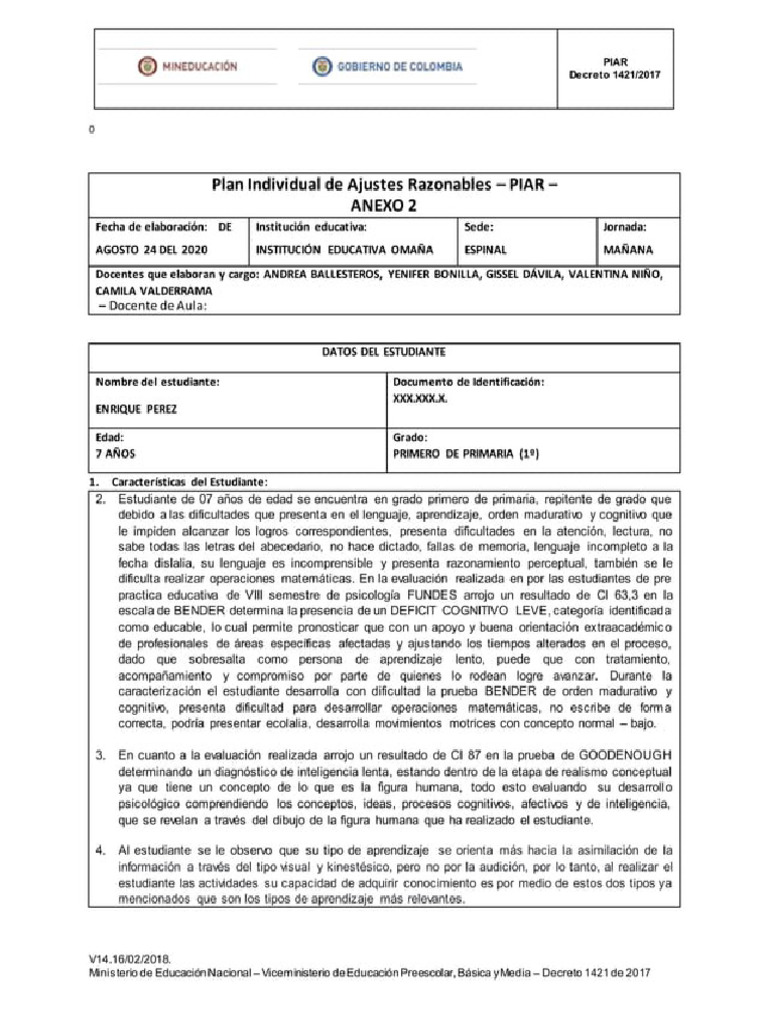 Piar Ejemplo 0 | PDF