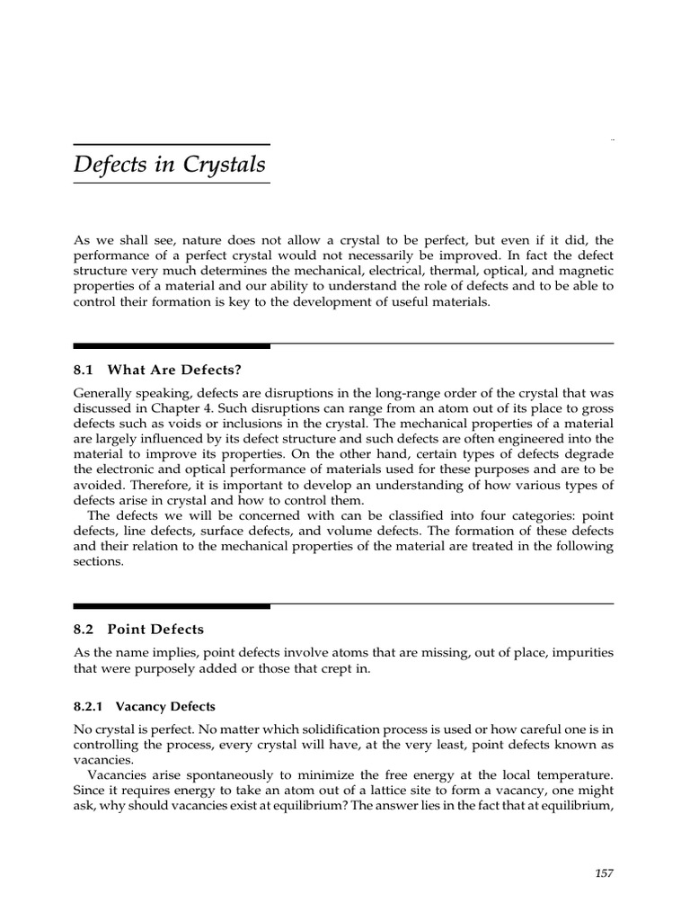 Crystal Defects | PDF | Dislocation | Yield (Engineering)