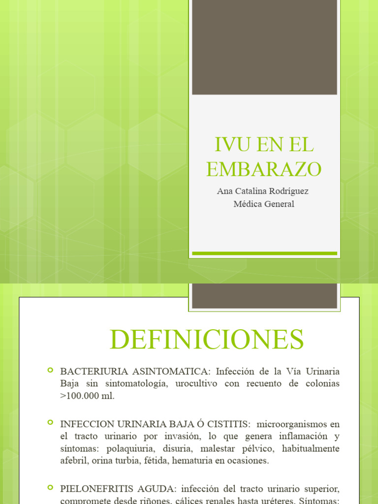 IVU en el Embarazo: Diagnóstico y Tratamiento | PDF | Infección del ...