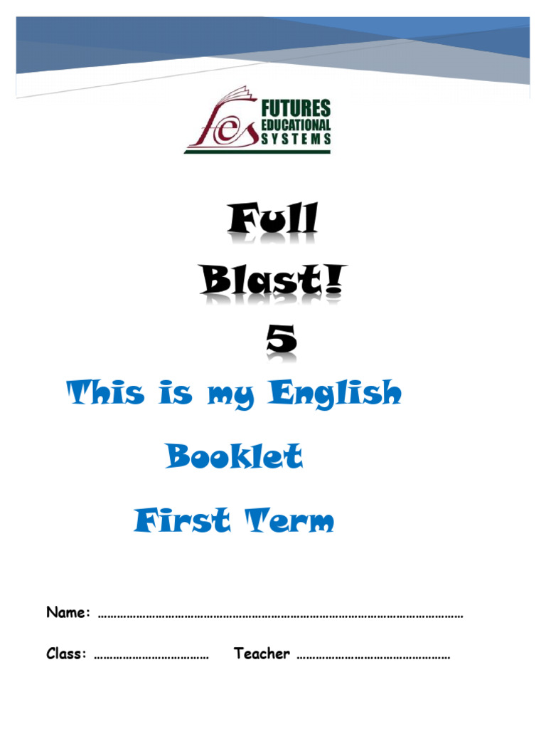 5th-booklet-2018-first-term-1 full blast | PDF | Part Of Speech | Adverb