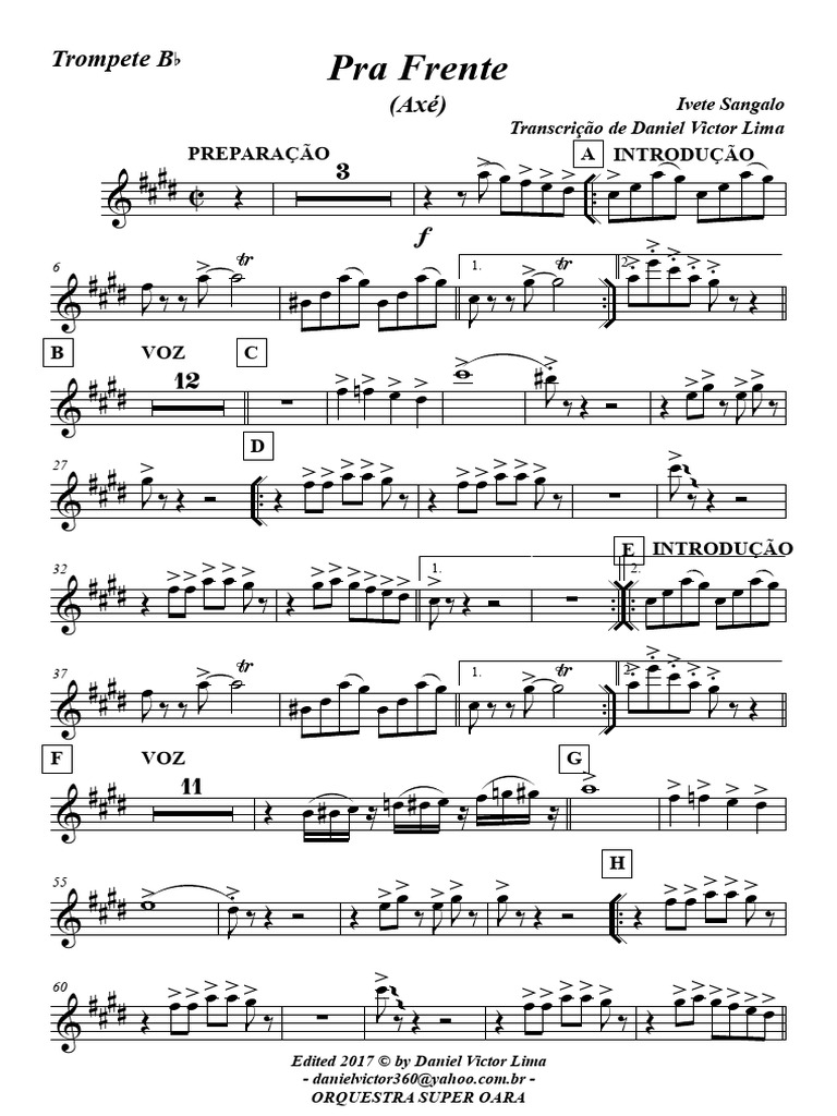 PRA FRENTE - Trompete Bb | PDF | Linguistics | Lexicology