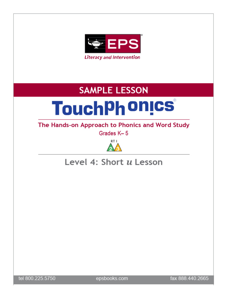tp_short_u_lesson | PDF | Phonics | Applied Linguistics