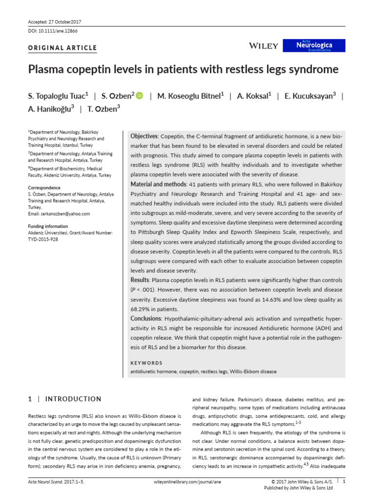 Ane 12866 | PDF | Sleep Disorder | Neurology