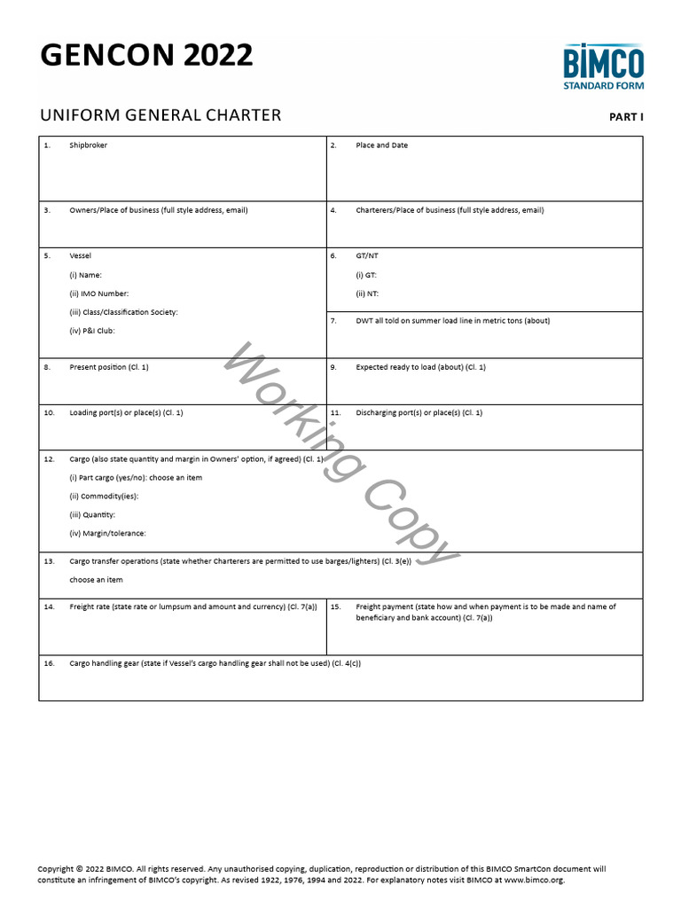 Sample Copy GENCON 2022 | PDF | Cargo | Shipping