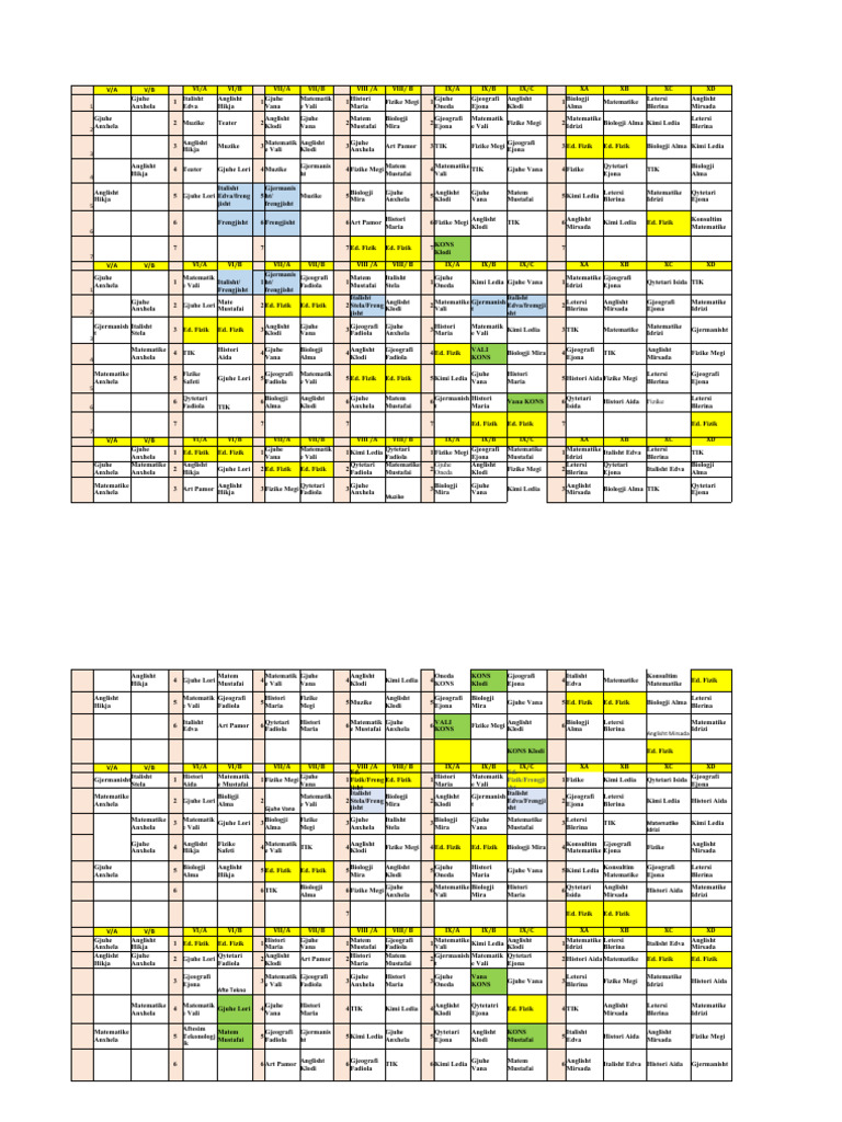 ORARI 2023- 2024 T2 | PDF