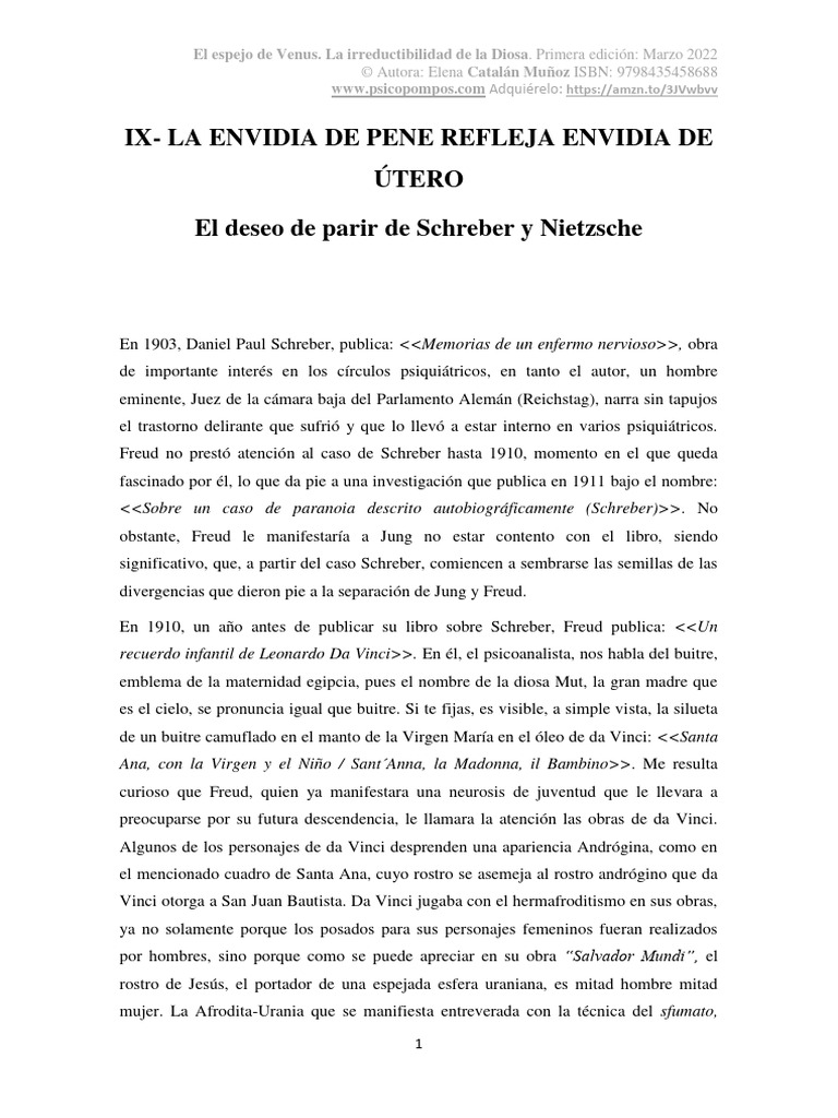 Envidia del útero en Freud y Schreber | PDF | Zoroastrismo | Friedrich ...