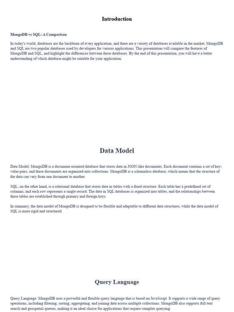 Introduction To Databases | PDF | Databases | Mongo Db