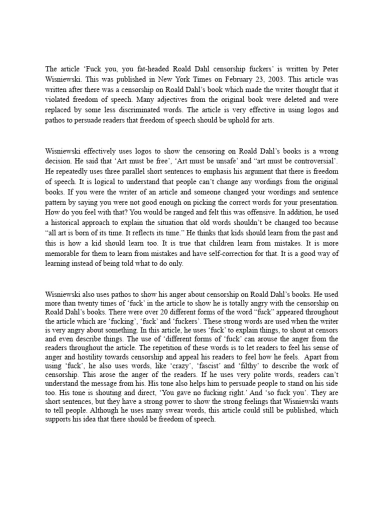 Censorship | PDF | Censorship | Fuck