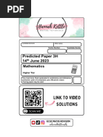 Hannah Kettle 3H Predicted Paper | PDF | Quadratic Equation | Mathematics