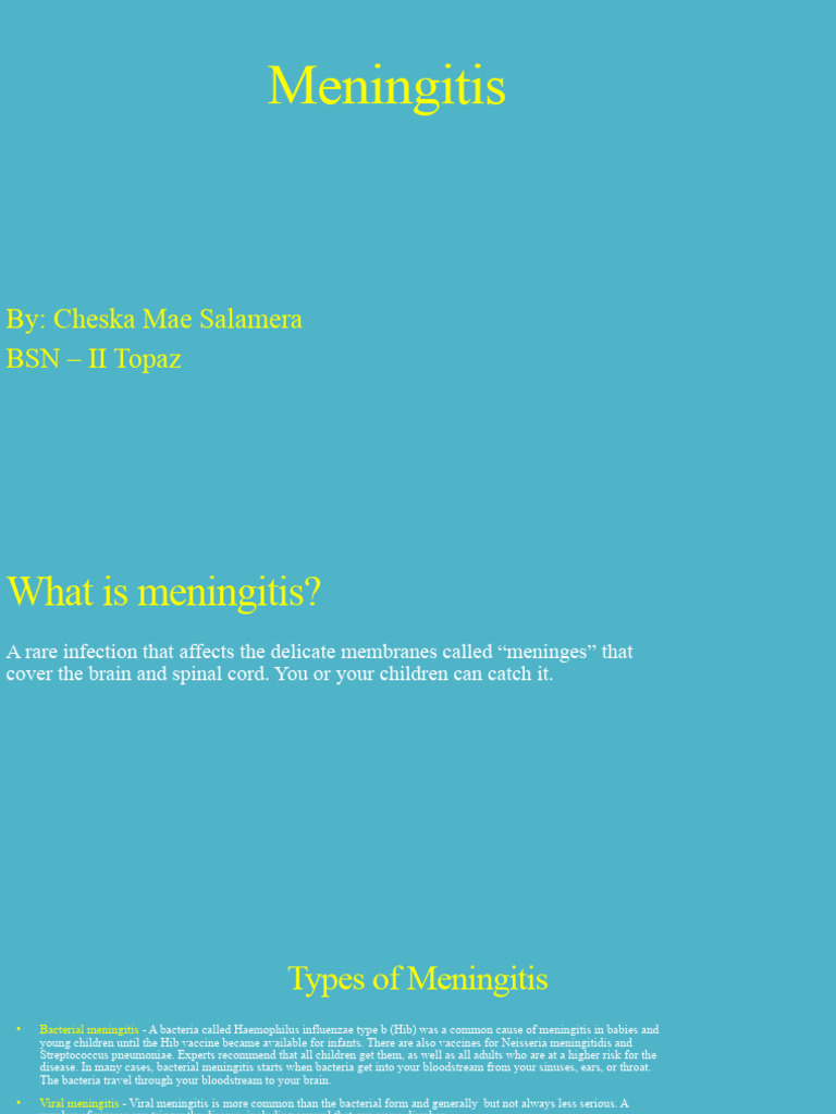 Meningitis | Download Free PDF | Meningitis | Clinical Medicine