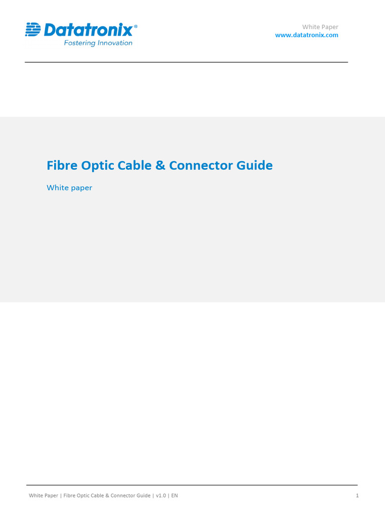DT_Fibre_Optic_Cable&Connector_Guide_White_Paper_Rev.1.0 | PDF ...