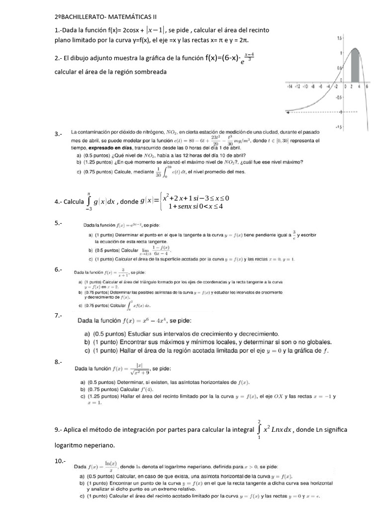 Ejercicios Integral Definida | PDF