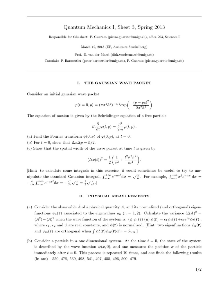 E03 | PDF | Waves | Wave Function
