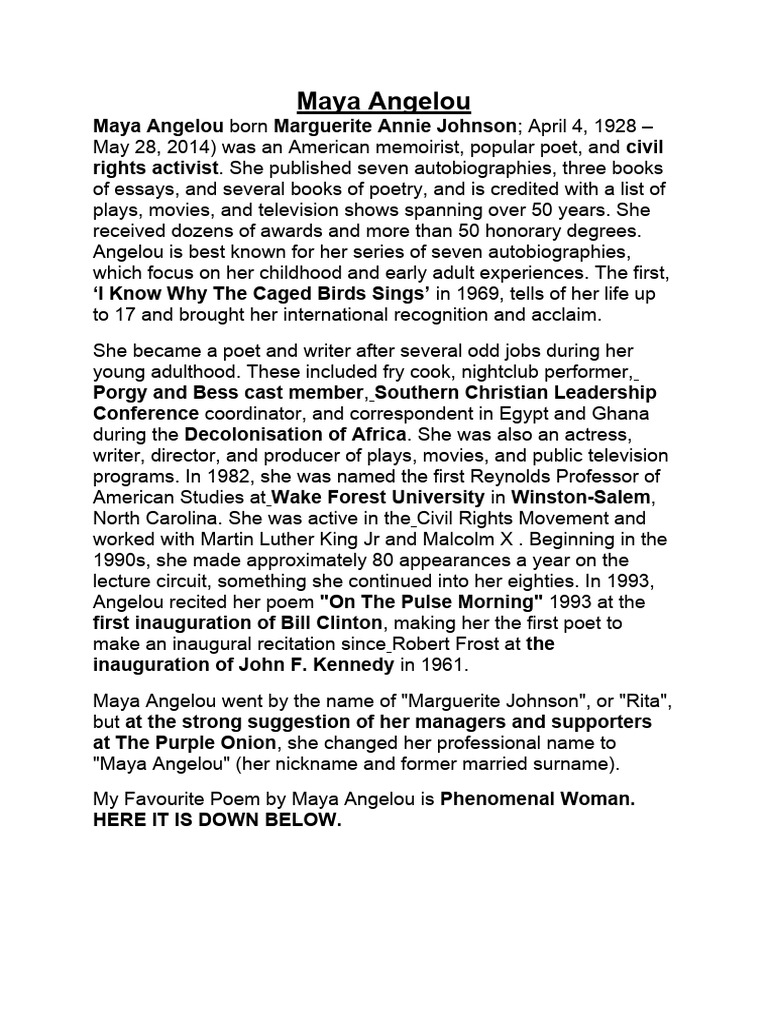 Maya Angelou | PDF