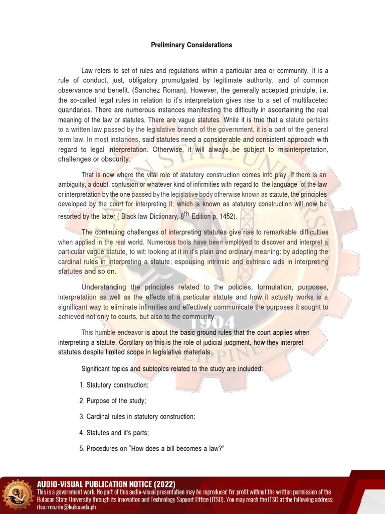 Final Module Statcon | PDF | Statutory Interpretation | Divorce