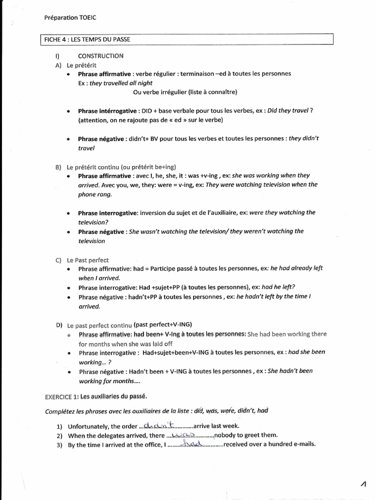 Les Temps Du Passé | PDF