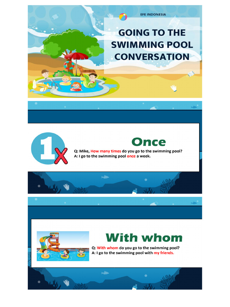 Sd-Going To The Swimming Pool Conversation | PDF