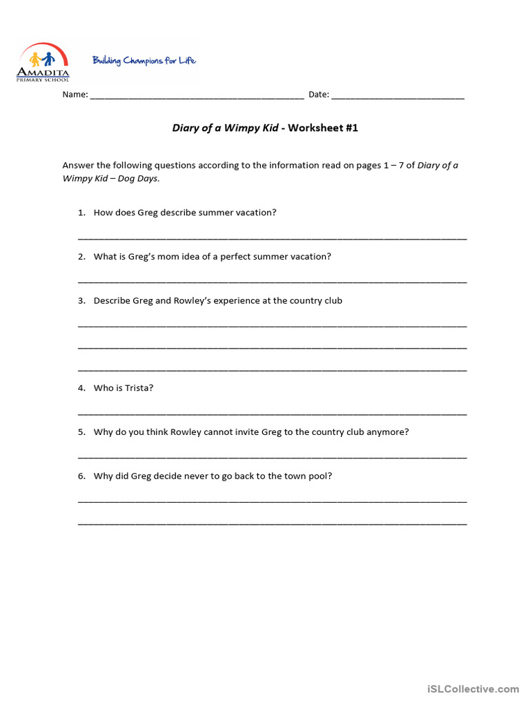 Diary of A Wimpy Kid - Dog Days 4 | PDF