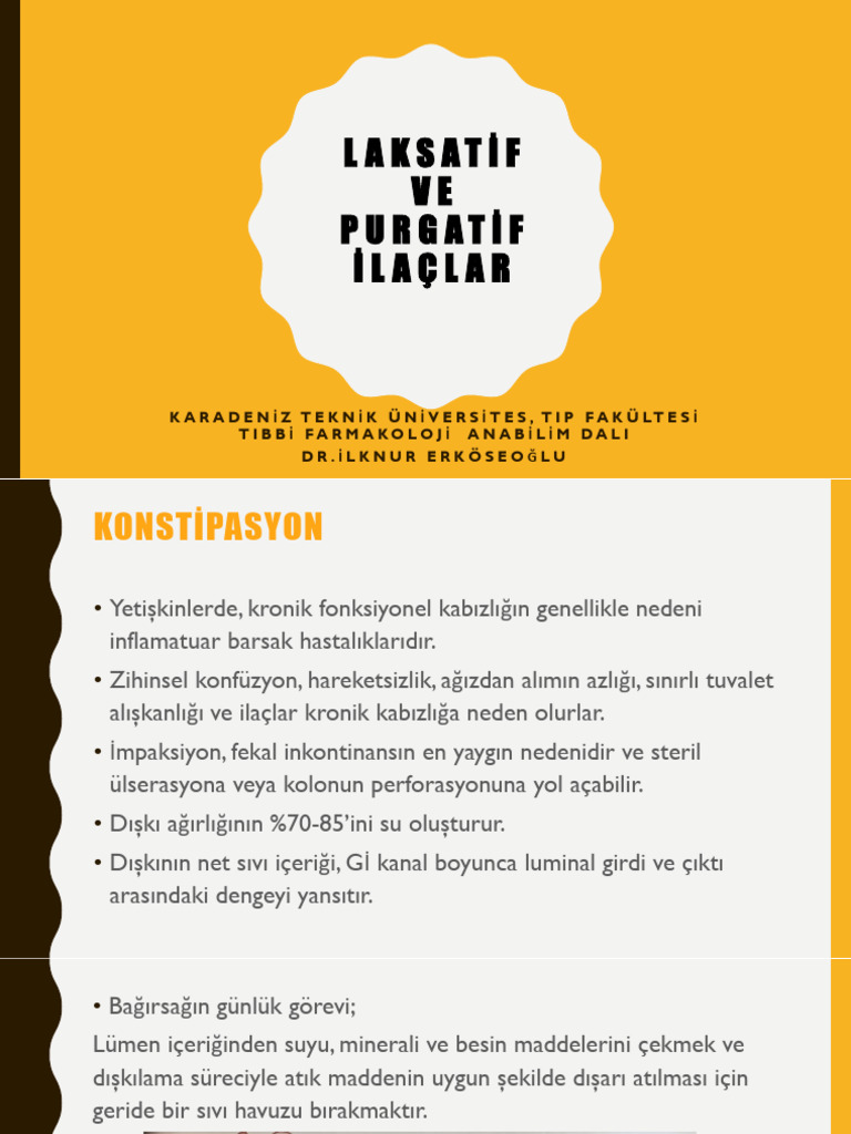 7 LAKSATİF Ve PURGATİF İLAÇLAR | PDF