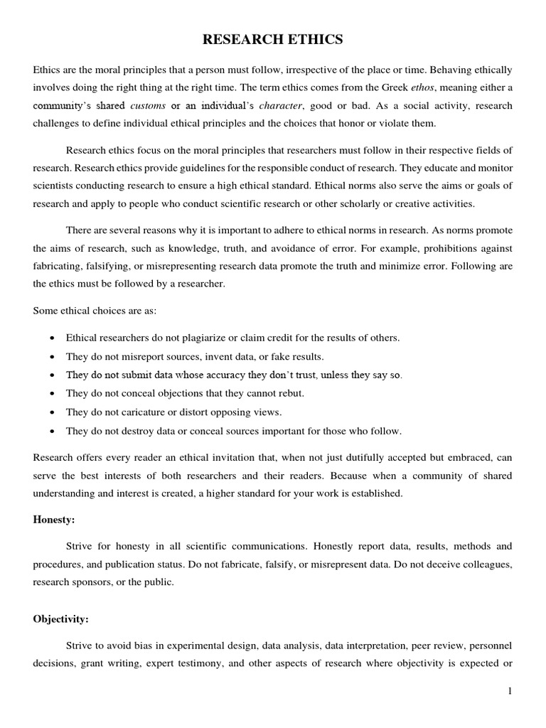 Research Ethics | PDF | Science | Cognition