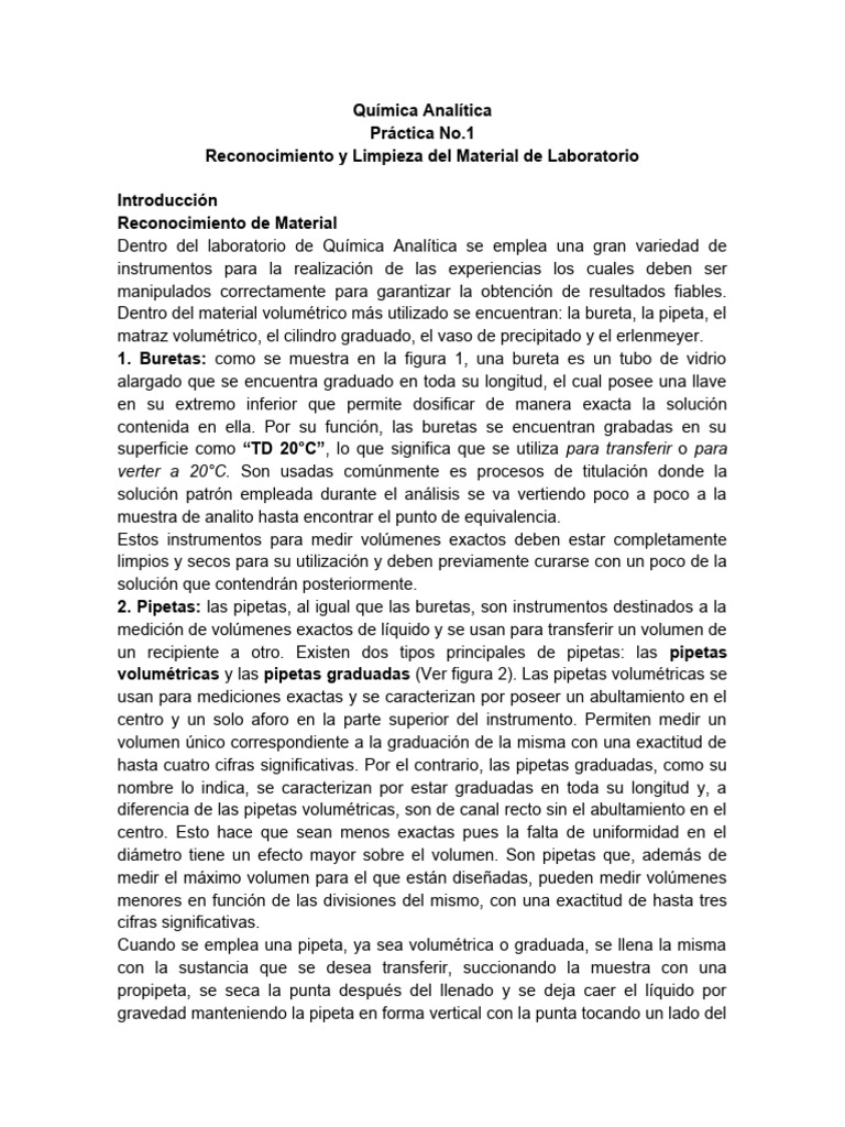 PRACTICA No. 1 QA | PDF | Química | Valoración