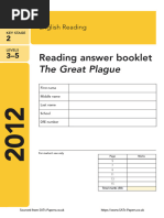 Reading Comprehension - Fever 1793 & An American Plague | PDF