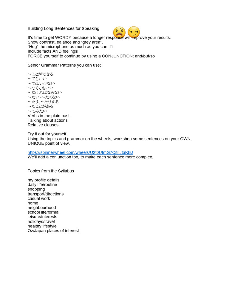 Building Long Sentences | PDF