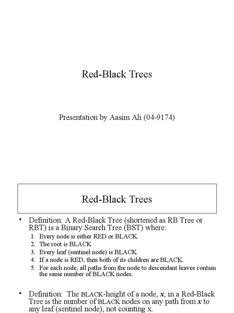 Understanding Red-Black Trees | PDF | Applied Mathematics | Theoretical ...