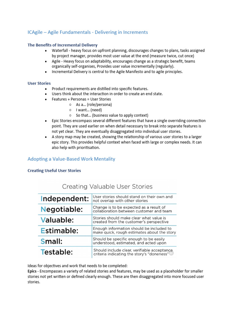 ICAgile - Delivering in Increments | PDF | Agile Software Development | Cognitive Science